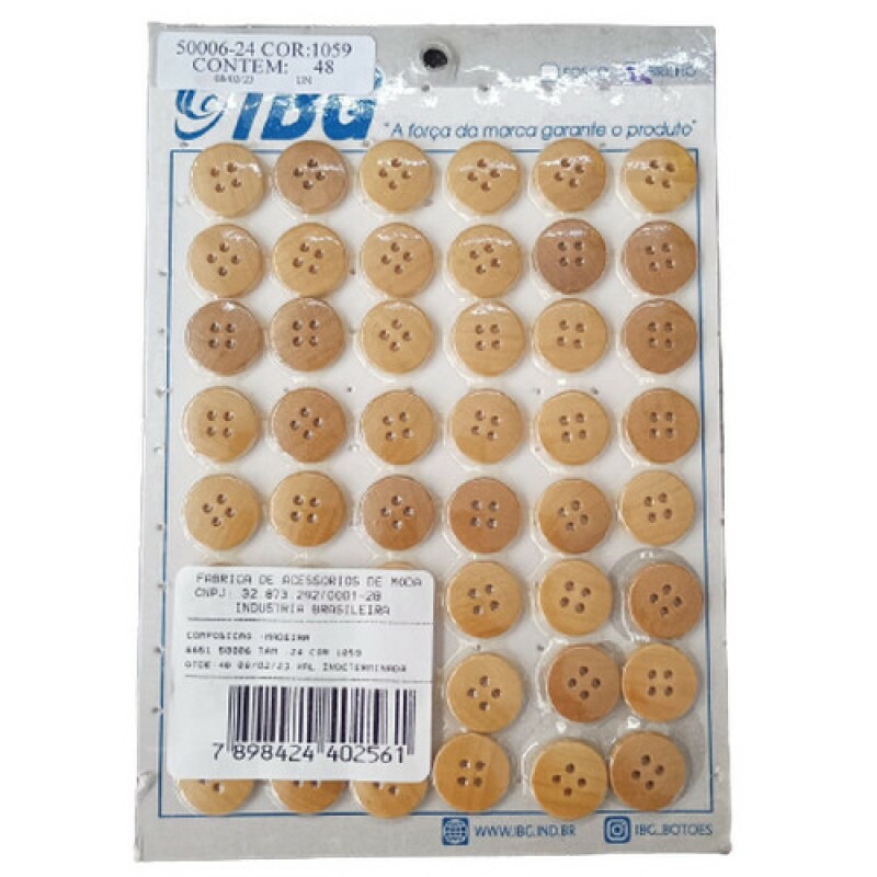 Botao Ibg 50006-24 Madeira C/48