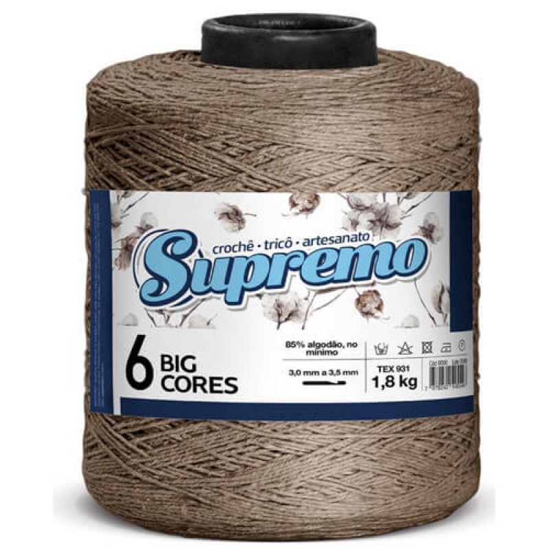 Barbante Supremo Big Colorido Número 6 Cone com 1800g