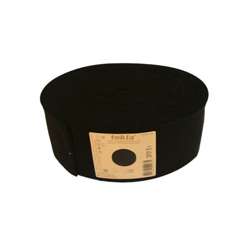 Elastico Tekla Mara Preto 25 Mm | Rolo com 25 Metros