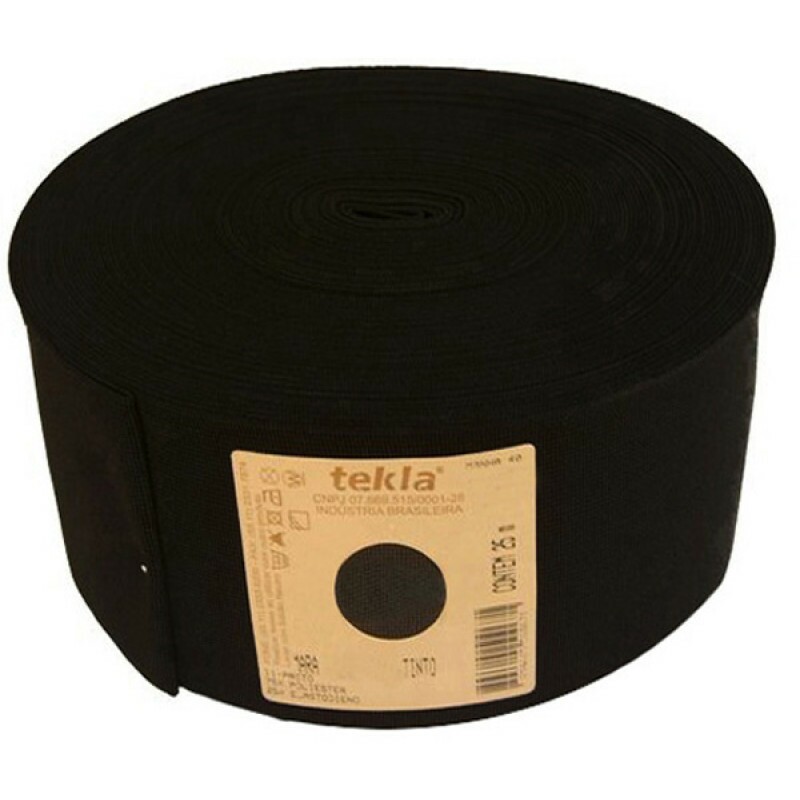 Elastico Tekla Mara Preto120 Mm | Rolo com 25 Metros