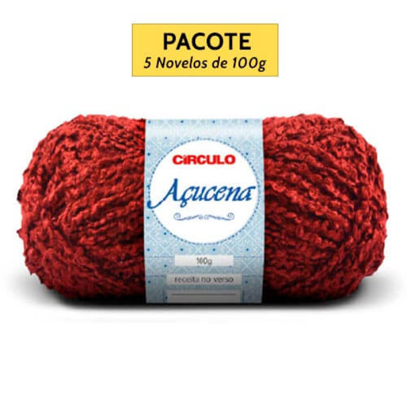 Lã Acucena Circulo 500G | Pacote com 5 Novelos de 100g