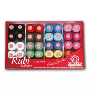 Linha Rubi 5 Circulo Kit com 40 Novelos de 40m cada